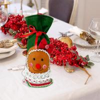 China Christmas Wine Bottle Covers Bag Snowman Santa Claus Champagne Bottle Cover Sleeve Merry Christmas Year Table Decorations for sale