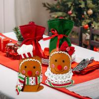 China Christmas Wine Bottle Covers Bag Snowman Santa Claus Champagne Bottle Cover Sleeve Merry Christmas Year Table Decorations for sale