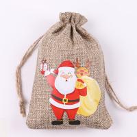 China Acceptable OEM/ODM Christmas Drawstring Jute Bag for Daily School Life Requirements for sale