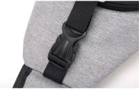 China Zipper Closure Canvas USB Charging Anti-Theft Chest Bag for Men on Short Trips for sale
