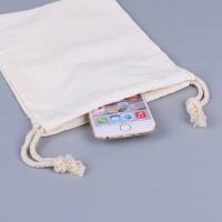 China Organic Cotton Muslin Double Shopping Canvas Drawstring Pouch Dust Bag for handbag shoe Custom Logo for sale