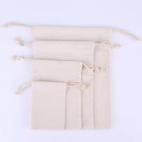 China Organic Cotton Muslin Double Shopping Canvas Drawstring Pouch Dust Bag for handbag shoe Custom Logo for sale