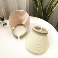 China Sun Beach Leisure Visor Hat in Korean Straw Woven Design for Summer Outdoor Activities for sale