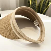 China Sun Beach Leisure Visor Hat in Korean Straw Woven Design for Summer Outdoor Activities for sale