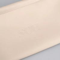 China Customized Color Luxury Lady PU Leather Drawstring Cosmetic Pouch with Customized Logo for sale
