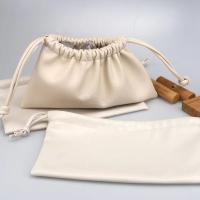 China Customized Color Luxury Lady PU Leather Drawstring Cosmetic Pouch with Customized Logo for sale