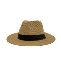 China Sun Protection Beach Hat Panama Straw Material Adult Size 56-58cm Ideal for Men and Women for sale