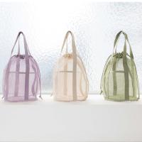 China Logo Customized Travel Organizer Bag with Mesh Cut-out and Drawstring Pocket Foldable for sale