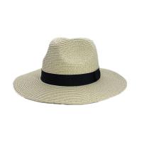 China Sun Protection Beach Hat Panama Straw Material Adult Size 56-58cm Ideal for Men and Women for sale