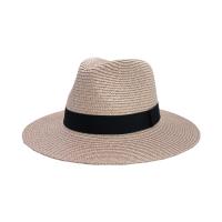 China Sun Protection Beach Hat Panama Straw Material Adult Size 56-58cm Ideal for Men and Women for sale