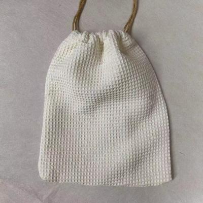 China Product OEM/ODM Accepted Blank Waffle Weave Cosmetic Storage Bag for Skincare Needs for sale