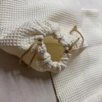 China Product OEM/ODM Accepted Blank Waffle Weave Cosmetic Storage Bag for Skincare Needs for sale