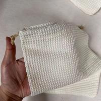 China Product OEM/ODM Accepted Blank Waffle Weave Cosmetic Storage Bag for Skincare Needs for sale