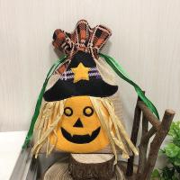 China Customized Color Halloween Candy Bag with Drawstring Non woven Creative Gift Bag for sale
