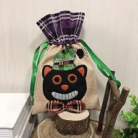 China Customized Color Halloween Candy Bag with Drawstring Non woven Creative Gift Bag for sale