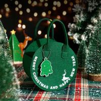 China Fashionable Christmas Felt Bag Red Santa Claus Shopping Bag with Round Gift Bag Design for sale
