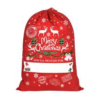 China 2023 Drawstring 50x70 Soft Kids Red Santa Sack with Rope All Seasons OEM/ODM Accepable for sale
