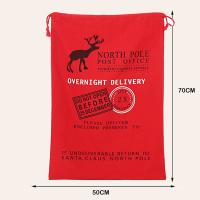China 2023 Drawstring 50x70 Soft Kids Red Santa Sack with Rope All Seasons OEM/ODM Accepable for sale