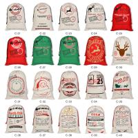 China 2023 Drawstring 50x70 Soft Kids Red Santa Sack with Rope All Seasons OEM/ODM Accepable for sale