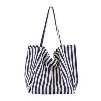 China Customized Color Cotton Canvas Bag for Shopping OEM/ODM Acceptable Striped Tote Bag for sale