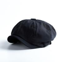 China Spring and Autumn Men's Hat Plain Dyed Wool Beret with Retro England Octagonal Design for sale