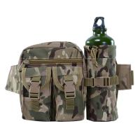 China Customized Color Oem Men Camo Tactical Fanny Pack Utility Waist Bag With Water Bottle for sale