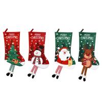 China Open Closure Type Christmas Stocking Decoration Snowman Gift Bag for Fireplace Pendant for sale