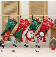 China Open Closure Type Christmas Stocking Decoration Snowman Gift Bag for Fireplace Pendant for sale