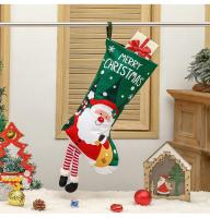 China Open Closure Type Christmas Stocking Decoration Snowman Gift Bag for Fireplace Pendant for sale