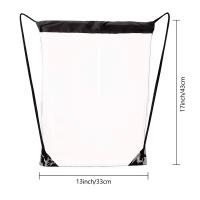 China Marketing Waterproof PVC Clear Backpack Drawstring Pouch Bag with Custom Printed Design for sale