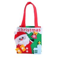 China Customized Color Christmas Bag with Handmade Felt Santa Claus Snowman Reindeer Design for sale