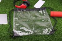China Marketing Waterproof PVC Clear Backpack Drawstring Pouch Bag with Custom Printed Design for sale