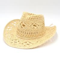 China Breathable and Cool American Jazz Top Hat with Upside-Down Edge Hand-Woven Straw Hat for sale