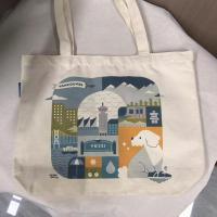 China Newest Fashionable Style Custom Printed Logo Design Cotton Bag with Zipper and Canvas for sale