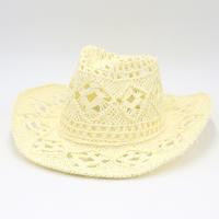 China Breathable and Cool American Jazz Top Hat with Upside-Down Edge Hand-Woven Straw Hat for sale