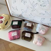 China All Seasons Customized Color Mini Plush Cosmetic Bag for Women Portable and Compact for sale