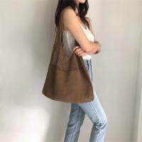 China Customized Color Knitted Fabric Chic Retro Ladies Shoulder Bag for Travel and Outgoing for sale