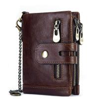 China Cowhide Mini Genuine Leather Wallets with RFID Blocking and Luxury Gents Customization for sale