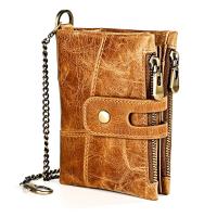 China Cowhide Mini Genuine Leather Wallets with RFID Blocking and Luxury Gents Customization for sale