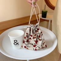 China Custom Logo Print Canvas Cotton Jewelry Pouch Drawstring Shoe Bag for Fashion Style for sale