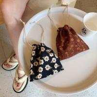 China Custom Logo Print Canvas Cotton Jewelry Pouch Drawstring Shoe Bag for Fashion Style for sale