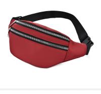 China Customized Women Nylon Belt Bag Waterproof Cross Body Fanny Waist Pack with Material for sale