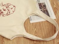 China Handled Style Custom Full Printed Logo Big Canvas Tote Bag for Shopping and Beach for sale
