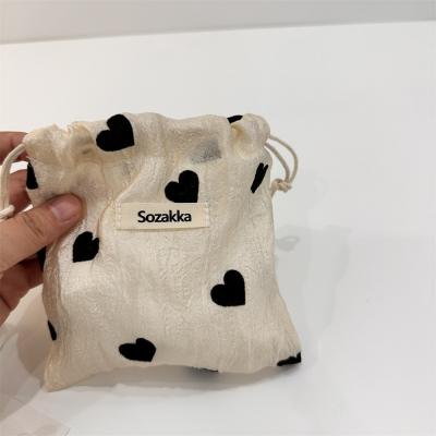 China All Seasons Custom Logo Printed Linen Cotton Canvas Drawstring Bag Acceptable OEM/ODM for sale
