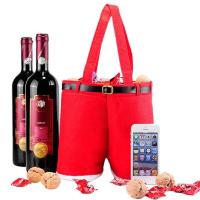 China Santa Claus Pants Shaped Gift Bags for Holiday Gifts Candy Bag Christmas Decorations for sale