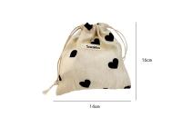China All Seasons Custom Logo Printed Linen Cotton Canvas Drawstring Bag Acceptable OEM/ODM for sale