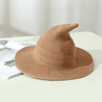 China 2023 Halloween Party Witch Hat Unisex Wool Knit Hat for Fashionable and Versatile Style for sale