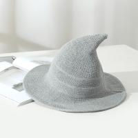 China 2023 Halloween Party Witch Hat Unisex Wool Knit Hat for Fashionable and Versatile Style for sale
