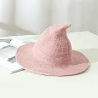 China 2023 Halloween Party Witch Hat Unisex Wool Knit Hat for Fashionable and Versatile Style for sale