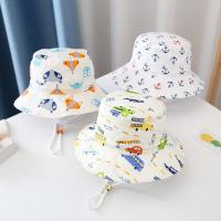 China 2022 Summer Plain Dyed Panama Children Cotton Cartoon Bucket Hat for Boys and Girls for sale